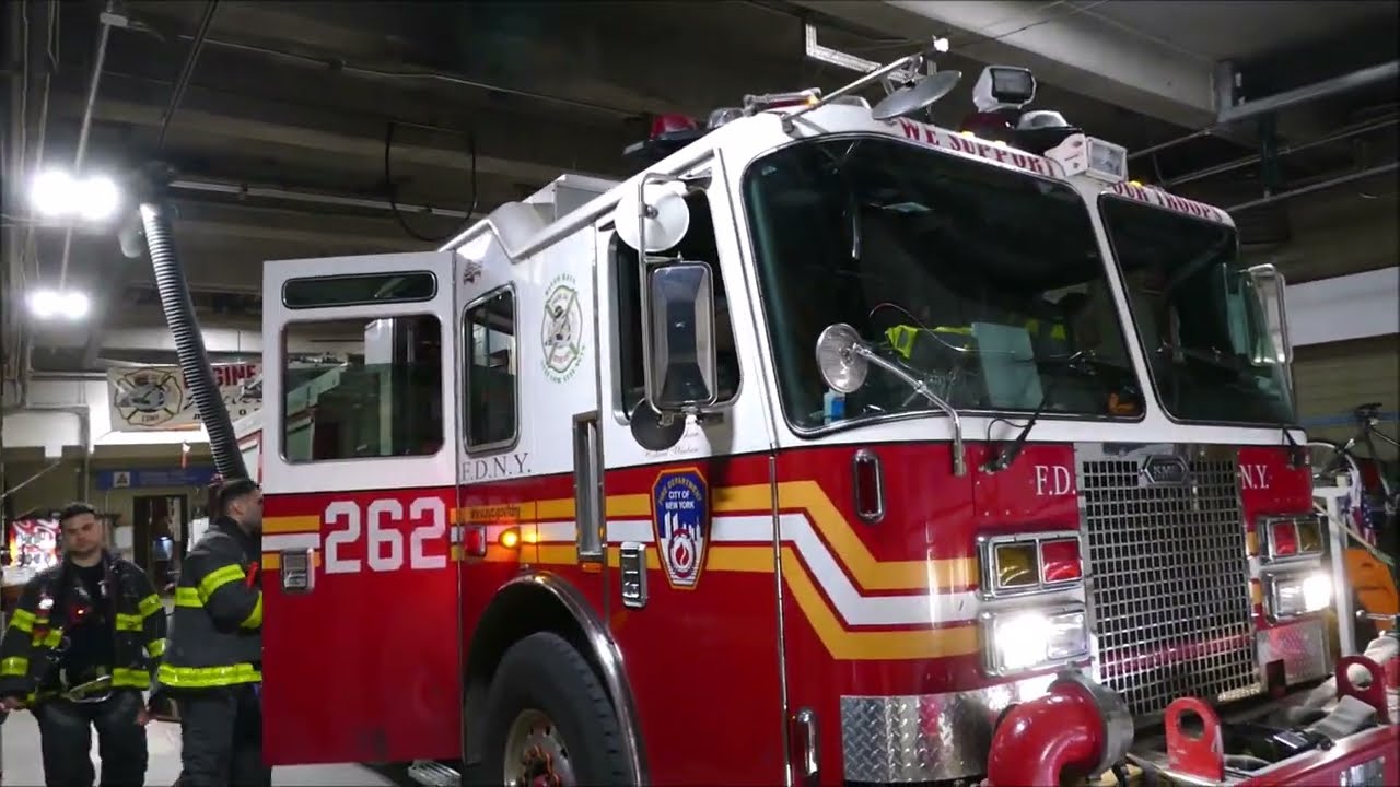 FDNY Engine 262 gets toned out to Box 7463 plus NYPD emergency - YouTube