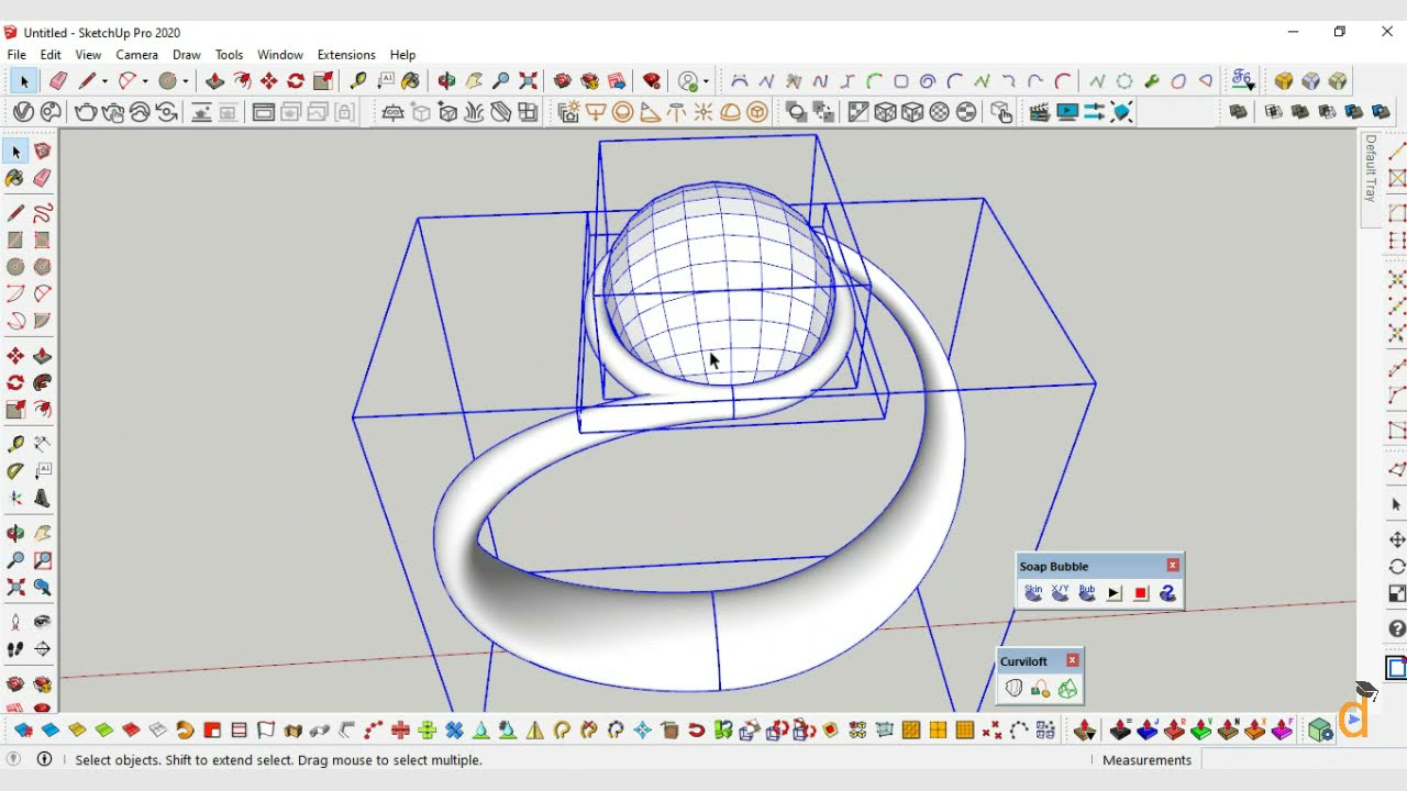 Jewelry Design by SketchUp : Simple Ring - YouTube
