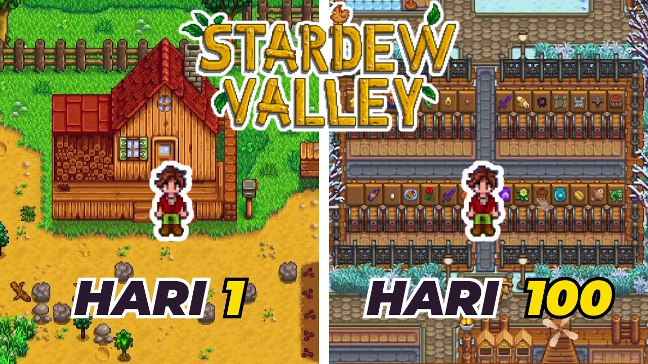 Bertahan Hidup 100 Hari di Stardew Valley Indonesia | Stardew Valley ...