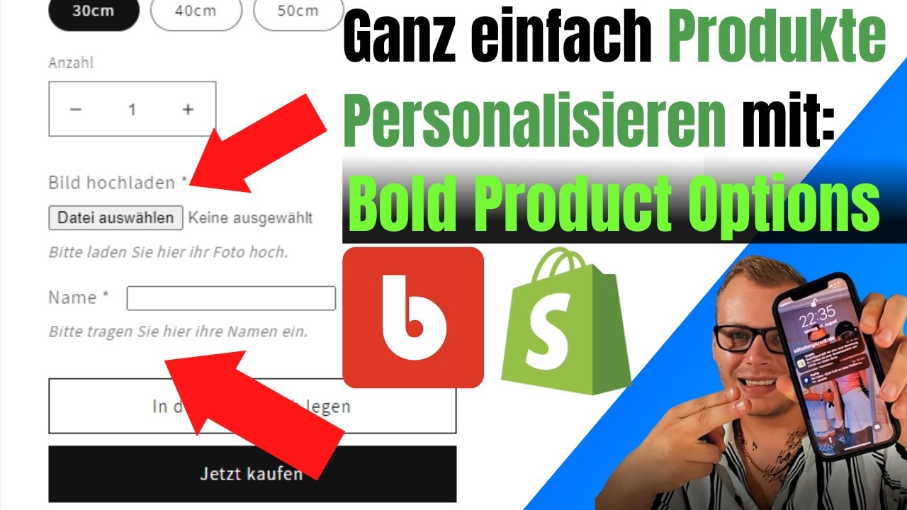 Bold Product Options Shopify App Tutorial Deutsch 2022 - YouTube