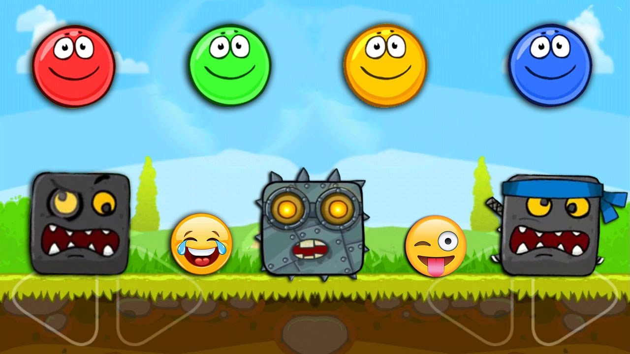 RED BALL 4 - Red, Green, Yellow & Blue Ball in Volume 1, 2 & 3 Funny ...