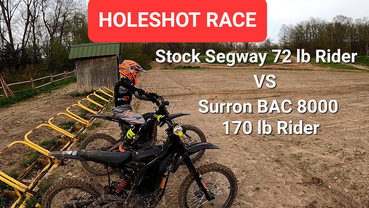 Segway X260 vs Surron X Holeshot Race - YouTube