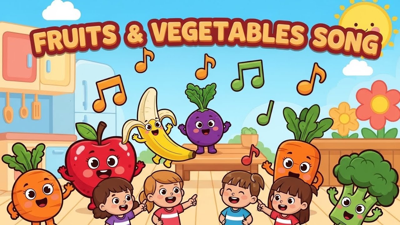 Fruits & Vegetables Song | Healthy Eating Songs for Kids | Buzzy Tune’s ...