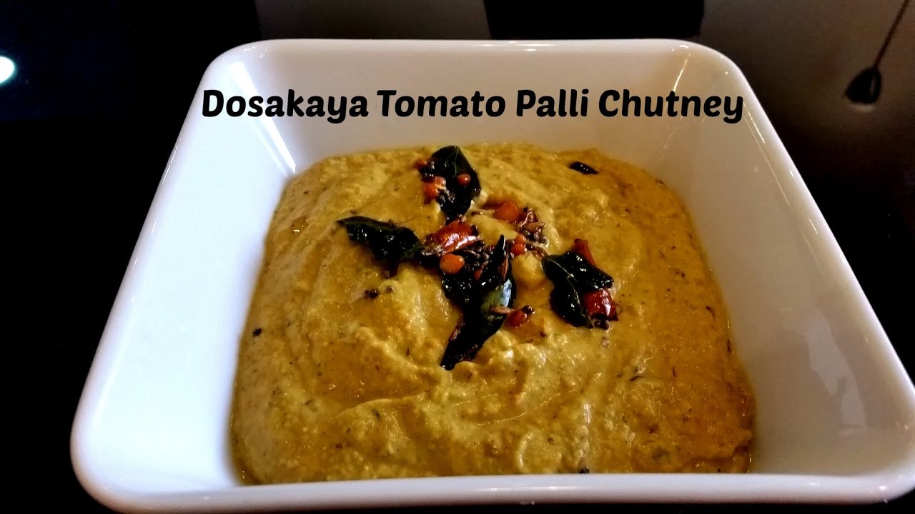 Dosakaya Tomato Palli Pachadi | Yellow Cucumber Tomato Peanut Chutney ...