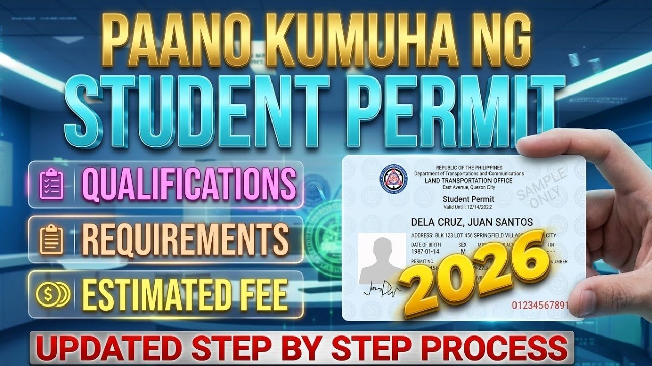Paano Kumuha ng STUDENT PERMIT Ngayong 2026 | How To Get Student Permit ...