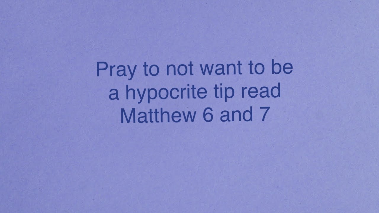 Religious hypocrite prayer tip - YouTube
