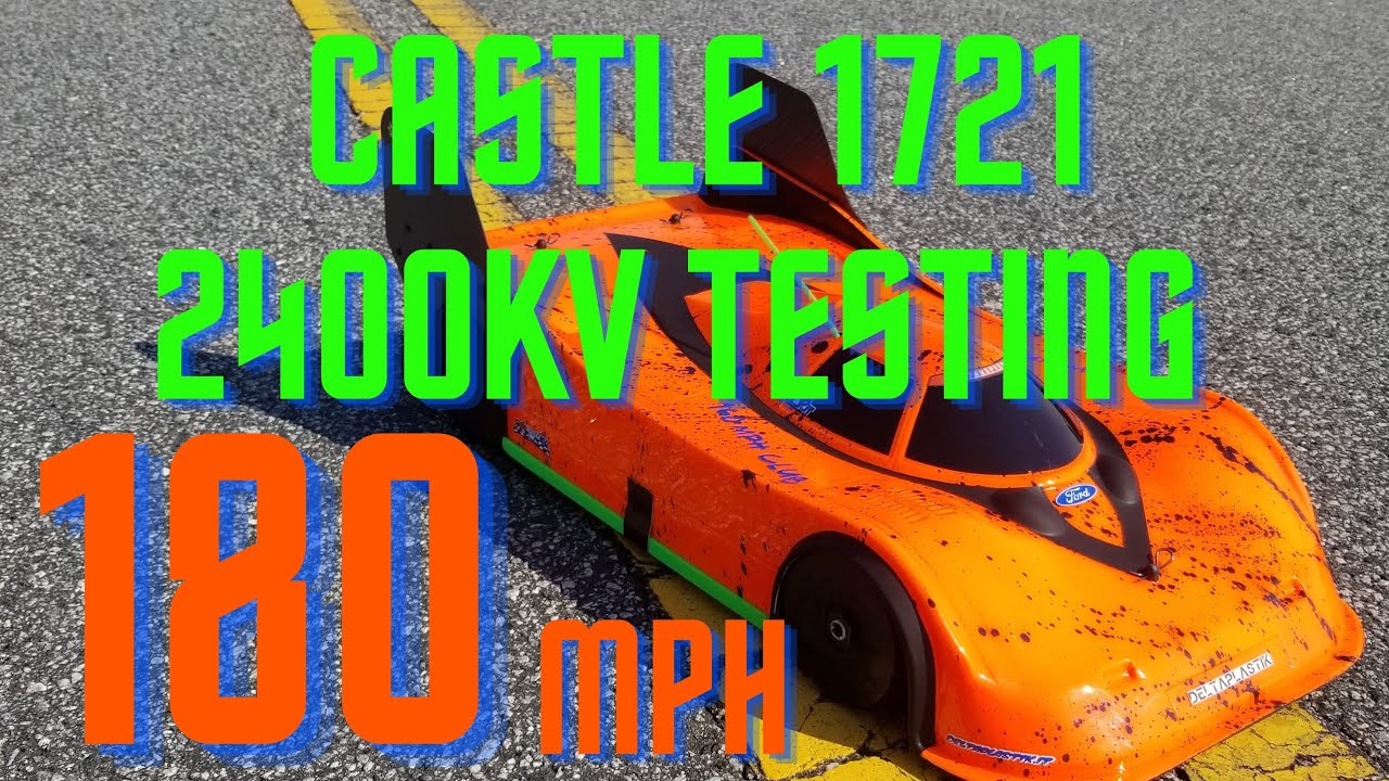 CASTLE 1721 2400kv 8s Testing. ARRMA LIMITLESS GT, FC100 - YouTube