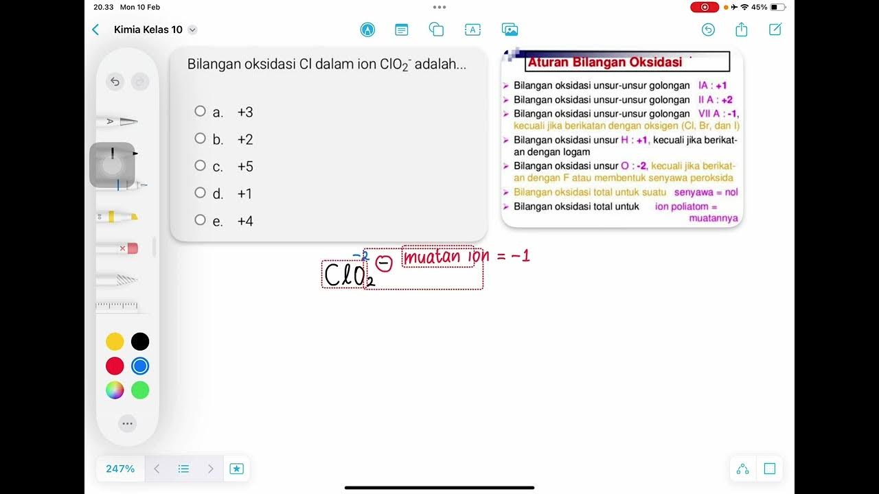 Menentukan biloks Cl dalam ion ClO2- adalah… #kimia #redoks #biloks #education #science - YouTube