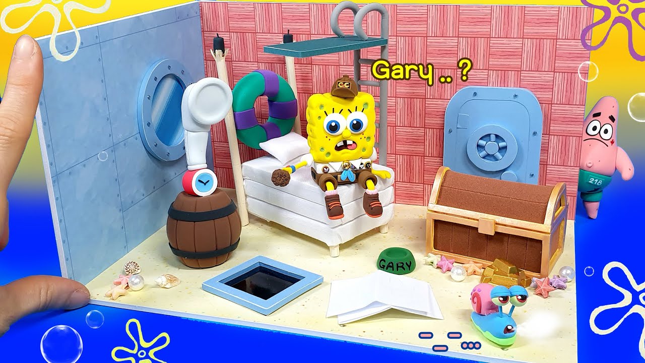 DIY Miniature Spongebob Board House # - Spongebob Bedroom｜Spongebob Bed ...