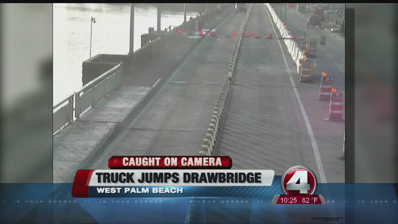 Driver Jumps Drawbridge - YouTube