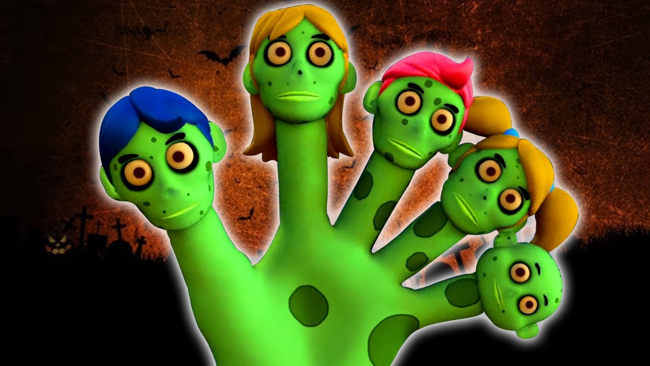 Zombie Finger Family | Halloween Songs For Kids | HooplaKidz Shows ...