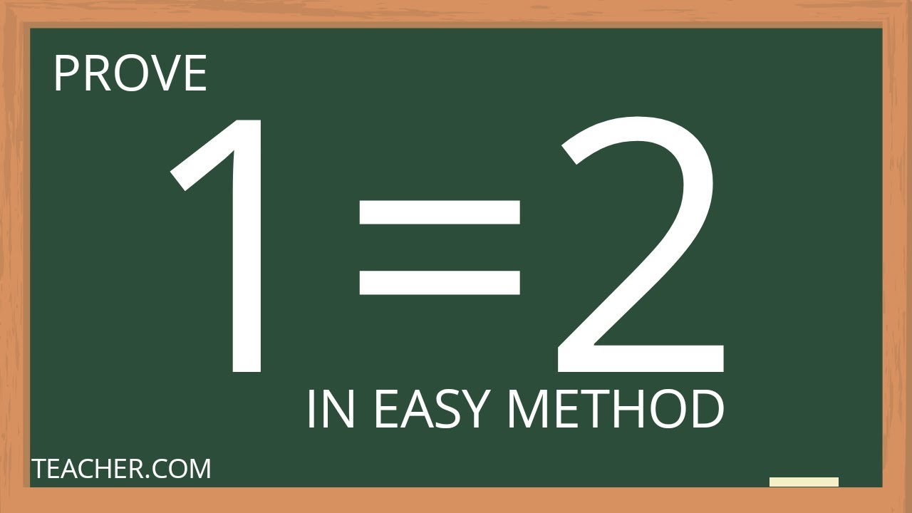 Proof that 1=2 in easy method | Prove 1=2 | AbidAli - YouTube