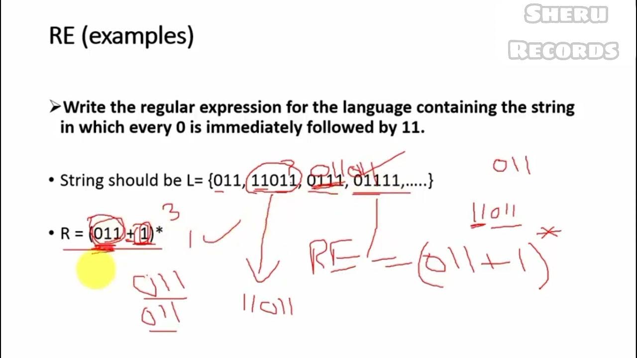 Lecture 8_ regular expression (RE) in automata with examples _part 2 - YouTube