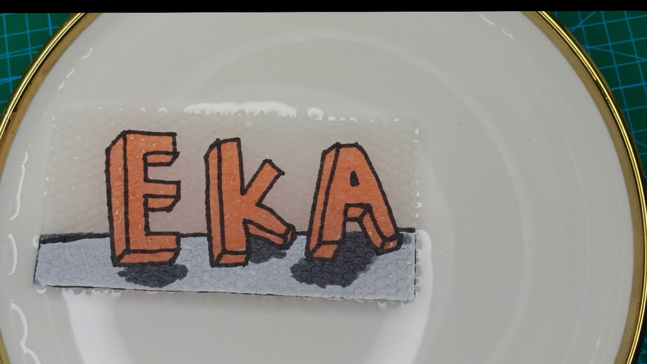 How to draw paint name 3D-EKA||Magic Paper - YouTube