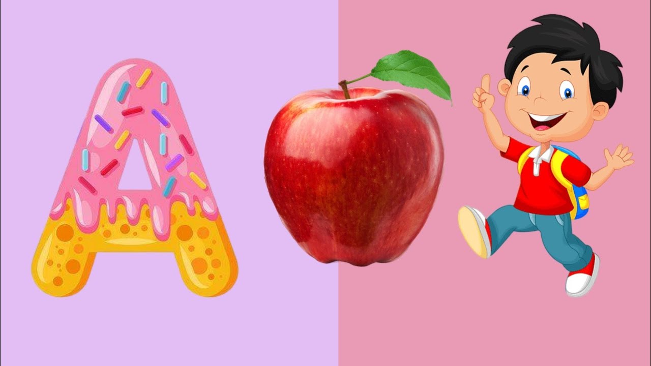 A is for Apple B for Ball | phonic abc songs| abc preschool books ...