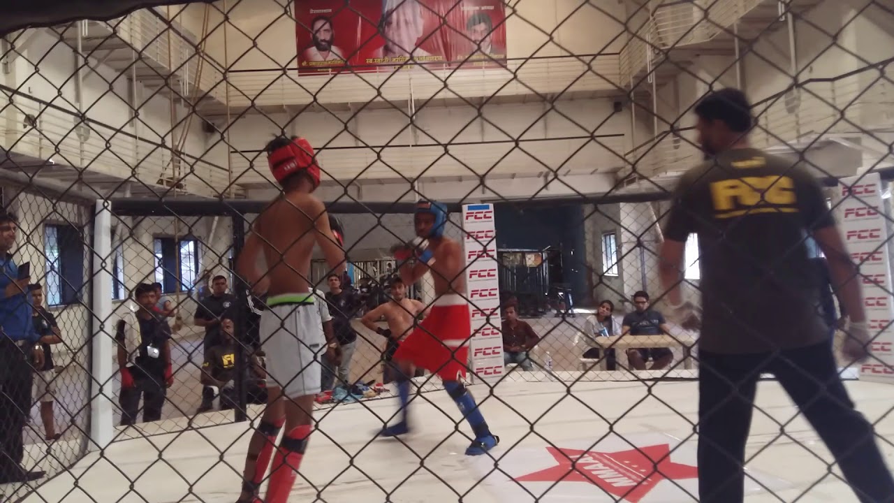 FITNFIGHT FIGHTER AKASH BHOSLE WIN MMA FIGHT RED CORNER - YouTube