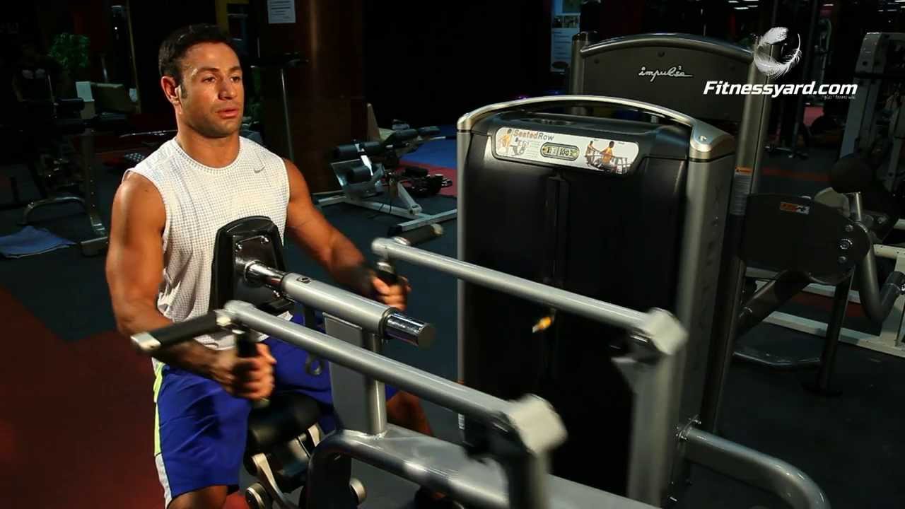 Back Exercises -- Leverage Seated Row - YouTube