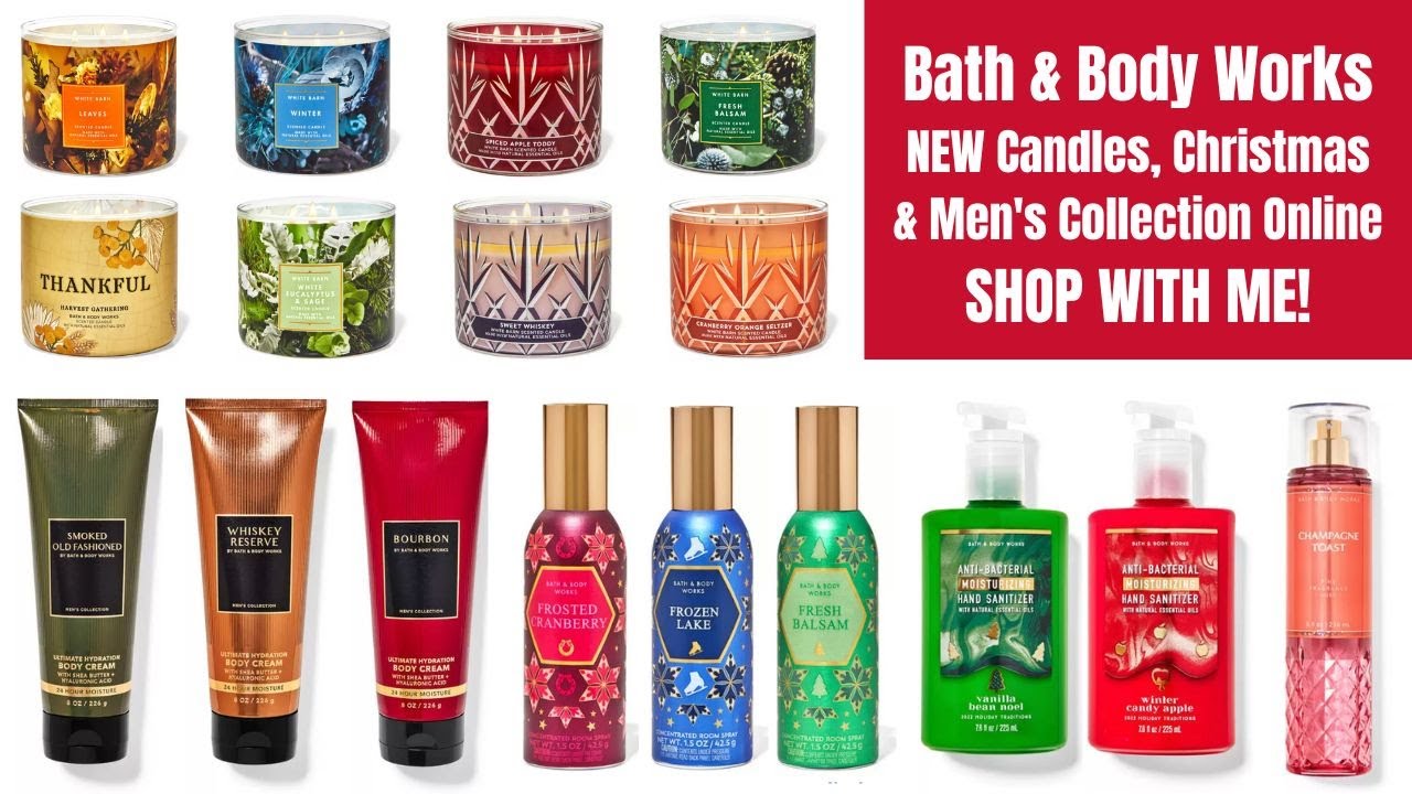 Bath & Body Works NEW Candles & Men's Collection Online - SHOP WITH ME ...