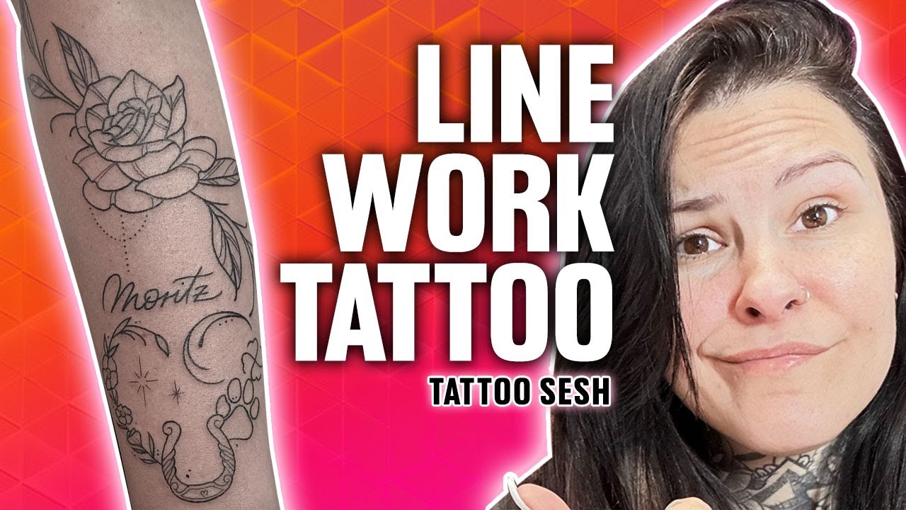 Linework Floral Tattoo // Sophi Lavie - YouTube