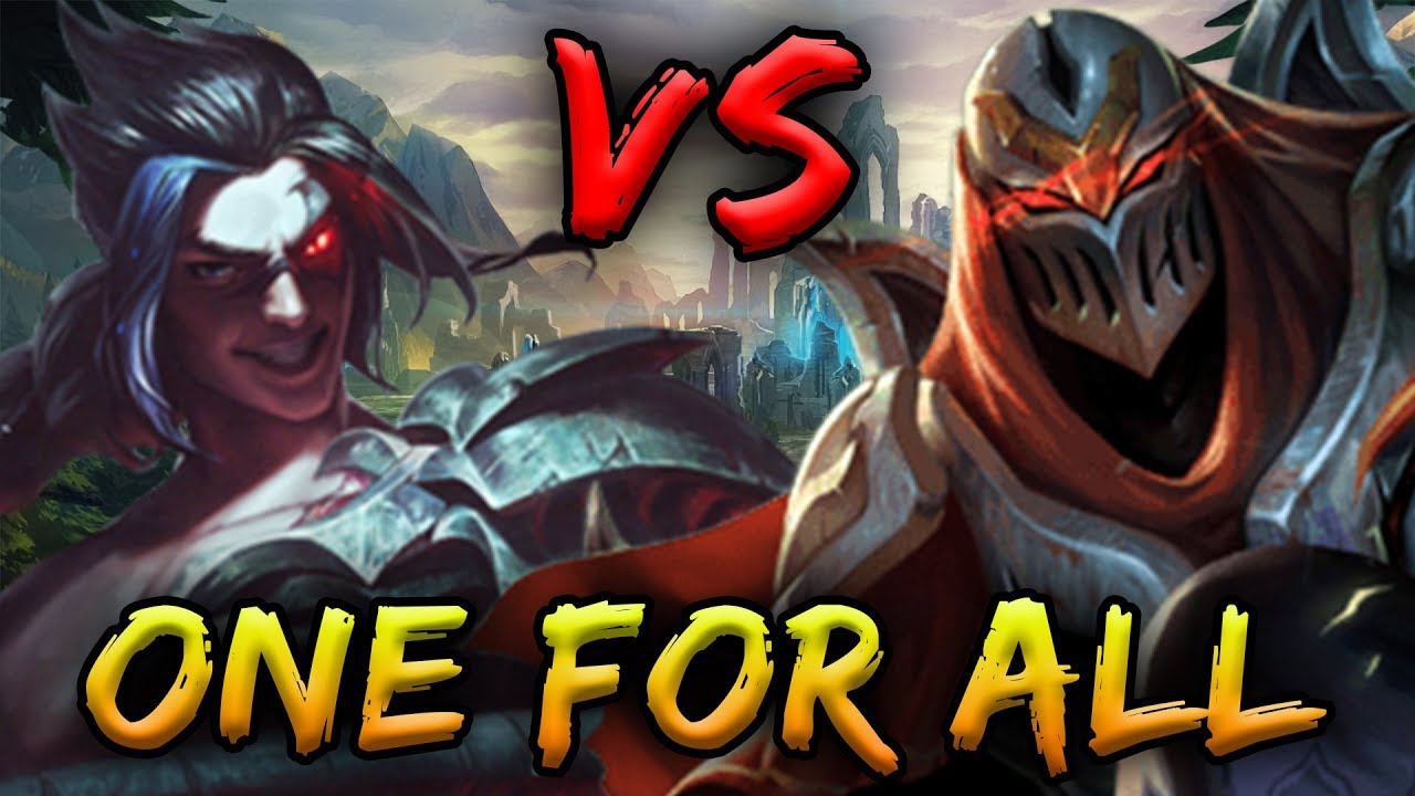 5 ZED vs 5 KAYN! ONE FOR ALL! lol - eldelabarrapan - YouTube