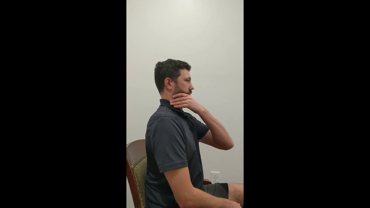 Seated Cervical Retraction with Overpressure - YouTube
