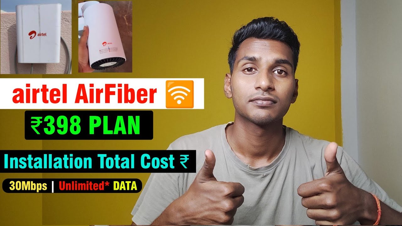 Airtel AirFiber 🛜 ₹398 Plan installation & Total Cost ₹ | Booking ...