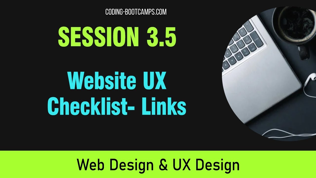 UX Design: Session 3.5 - Website User Experience Checklist | Links ...