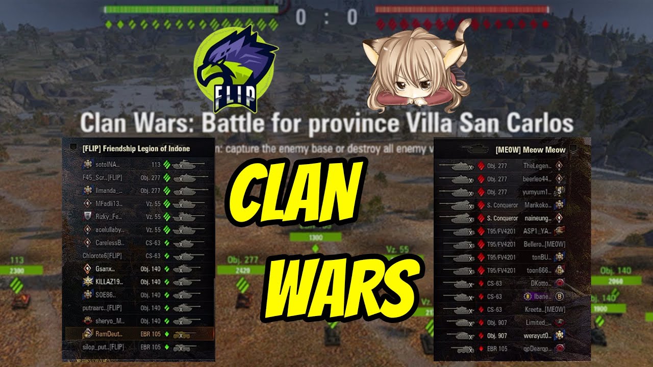 CLAN WARS : Global Map - Karelia [ FLIP ] vs [ MEOW ] | World Of Tanks ...