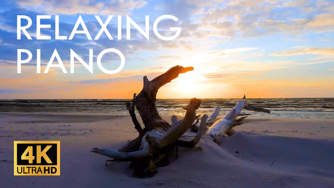 Sunny Tropical Beach - Relaxing Piano Music and Ocean Wave Sounds for ...