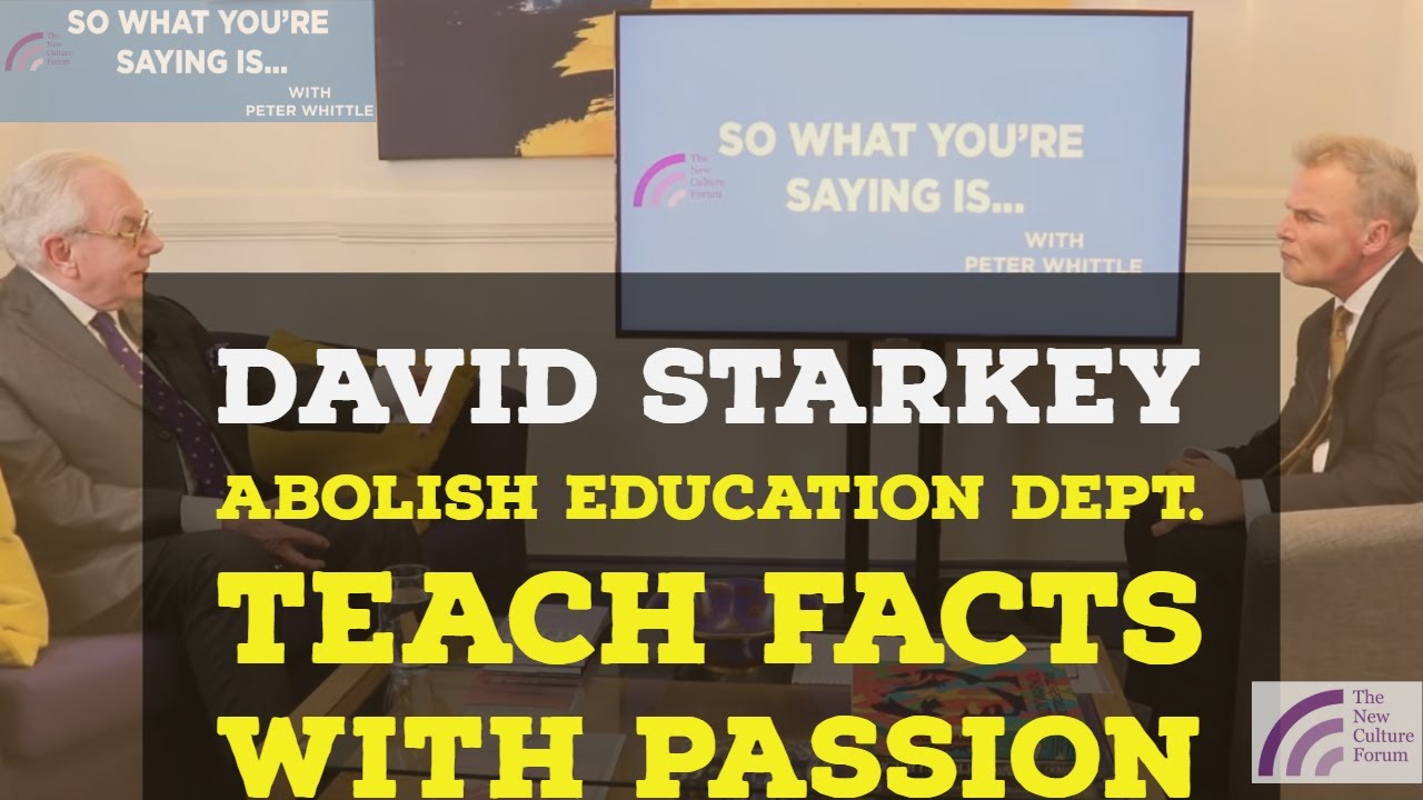 DAVID STARKEY: How to Improve Teaching at Schools & Universities - YouTube