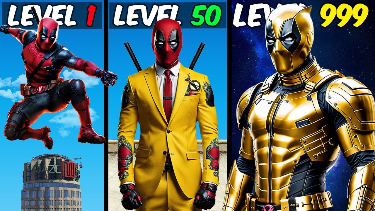 Level 1 DEADPOOL to Level 1,000,000,000 DEADPOOL in GTA 5 - YouTube