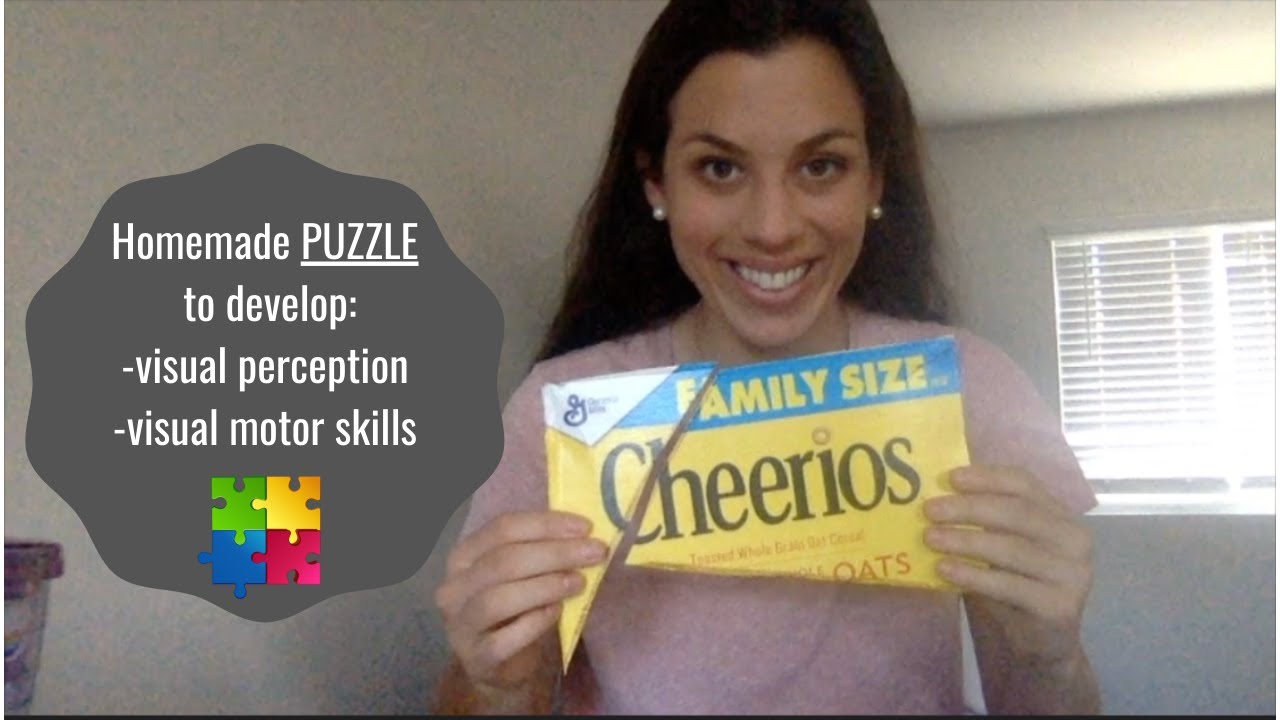 HOMEMADE puzzle in 3 steps for visual perception skills - YouTube