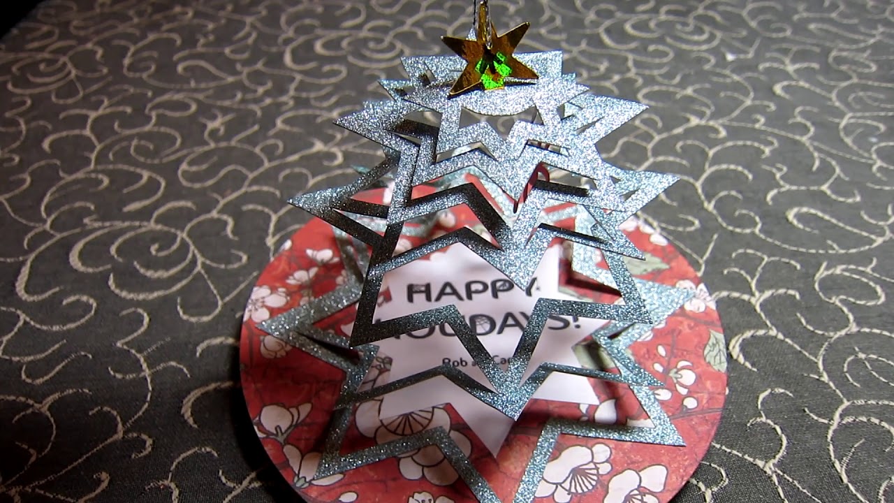 Concentric Star Tree pull tab card - YouTube