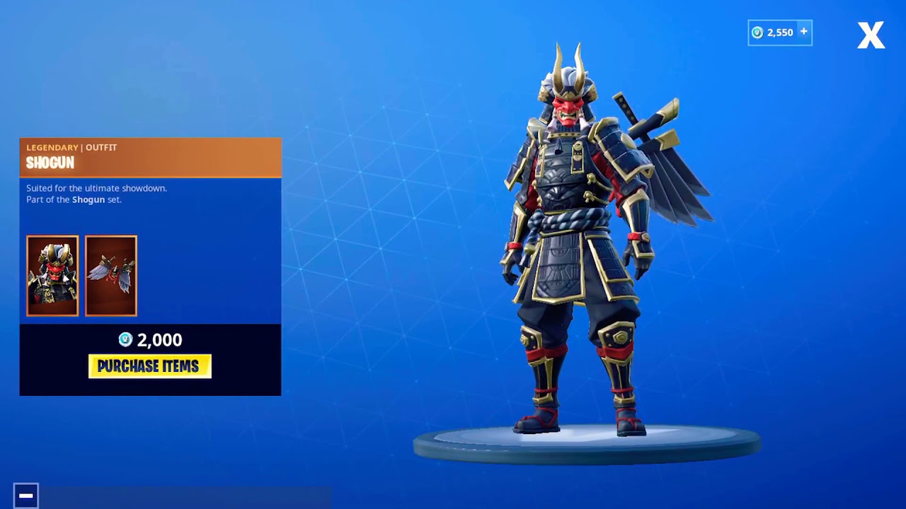 New Skin!!! Fortnite Battle Royal || SHOGUN SKIN || (Review) - YouTube