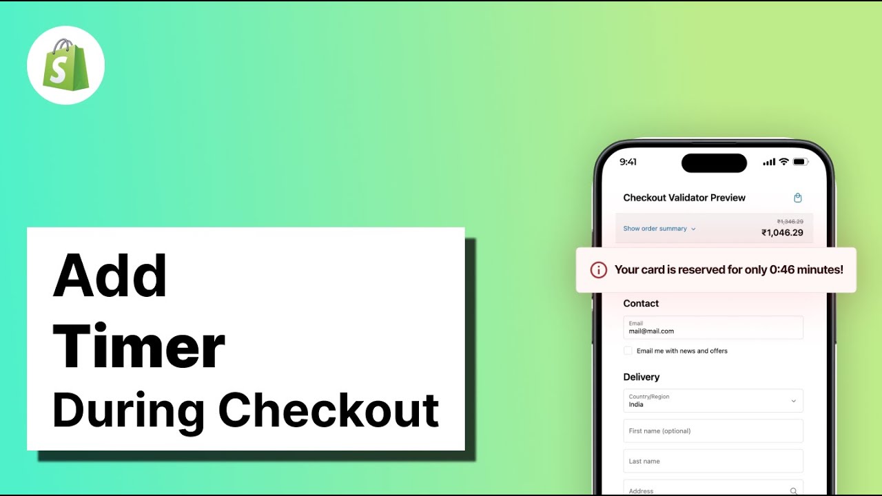 How to add a timer in checkout - YouTube
