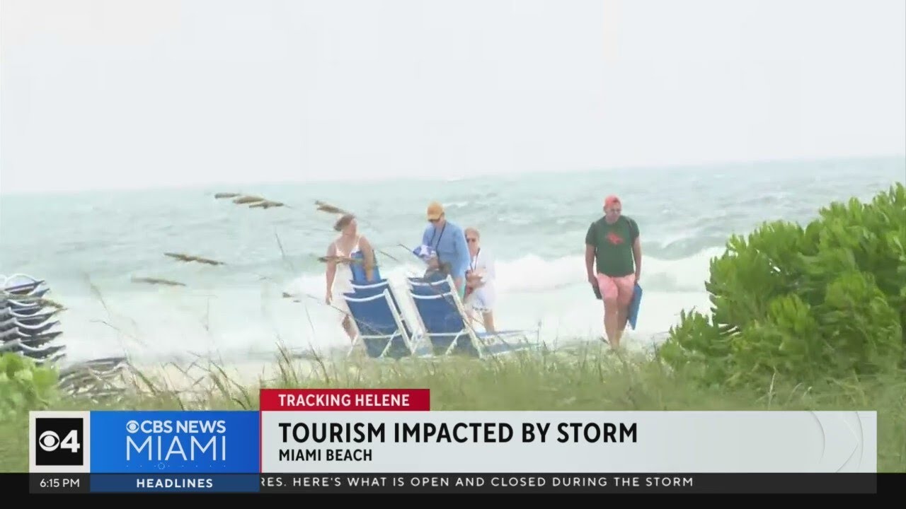 Hurricane Helene impacts Miami Beach tourism - YouTube