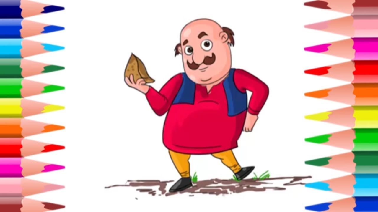 Step by Step how to Draw Motu Cartoon character | Simple Coloring page ...