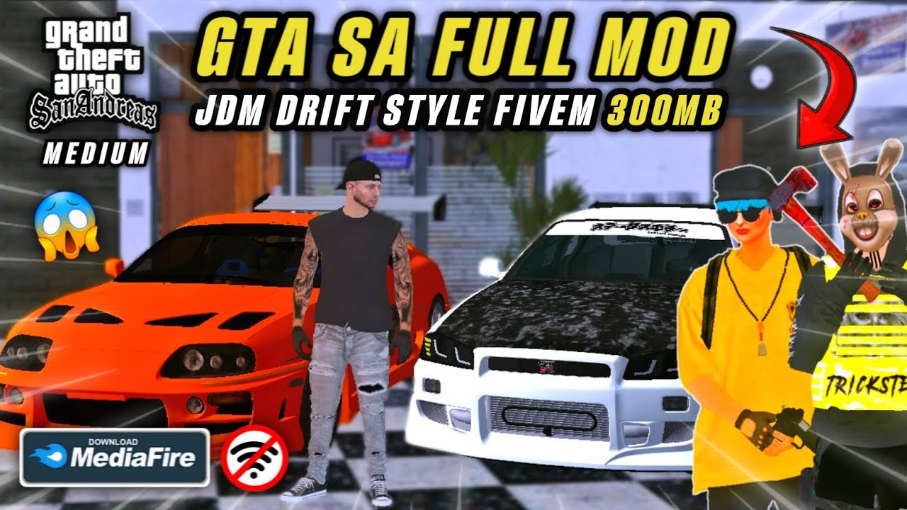 GTA SA FULL MOD JDM DRIFT STYLE FIVEM MEDIUM VERSION V1 TERBARU 2024 ...