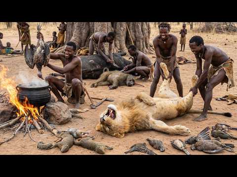 Facing the African lion of the hadzabe tribe: Hunting and survival in the ancient wilderness