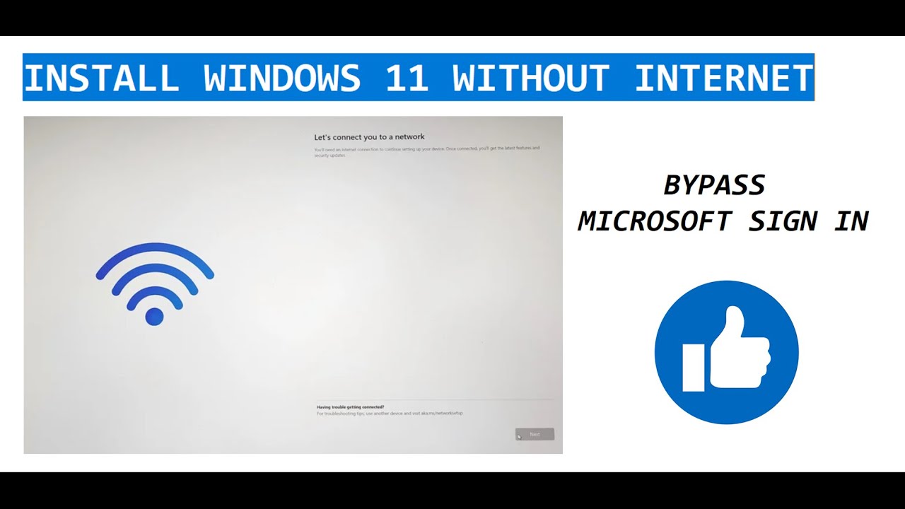 windows 11 setup without internet - YouTube