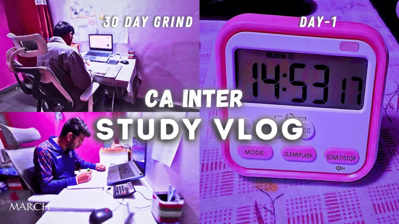 Day In Life Of CA Inter Student | Day 1 of Productive Study Routine ...