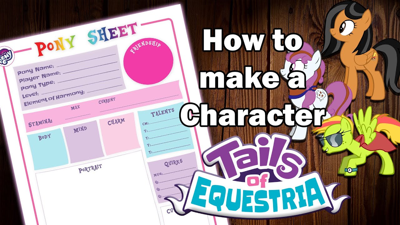 How to make a Pony Character in Tails of Equestria - YouTube