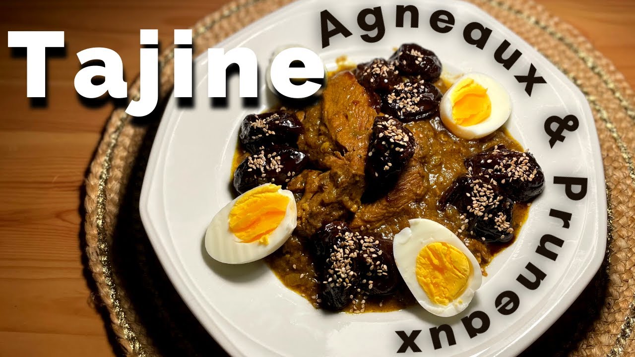 Tajine Agneaux & Pruneaux sans amandes - MOROCCAN TAJINE with MEAT and ...
