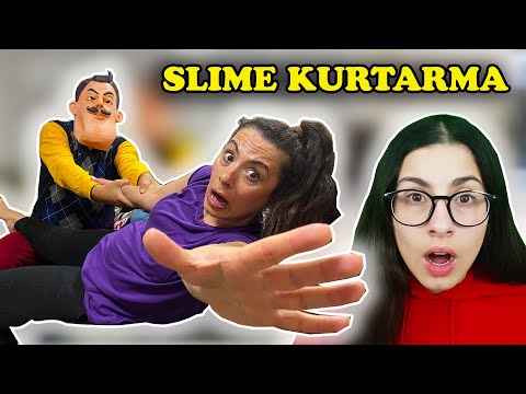 GERÇEK HAYATTA HELLO NEIGHBOR GİZEMLİ KOMŞU SLIME KURTARMA EYLÜL LAL