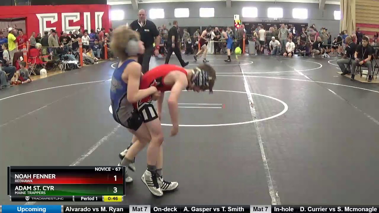 Novice 67 Noah Fenner RedHawk Vs Adam St. Cyr Maine Trappers - YouTube