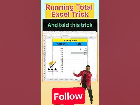 MS Excel Tricks and Tips Running Total Trick in Excel #excel #exceltips #excehttpsltricks ...