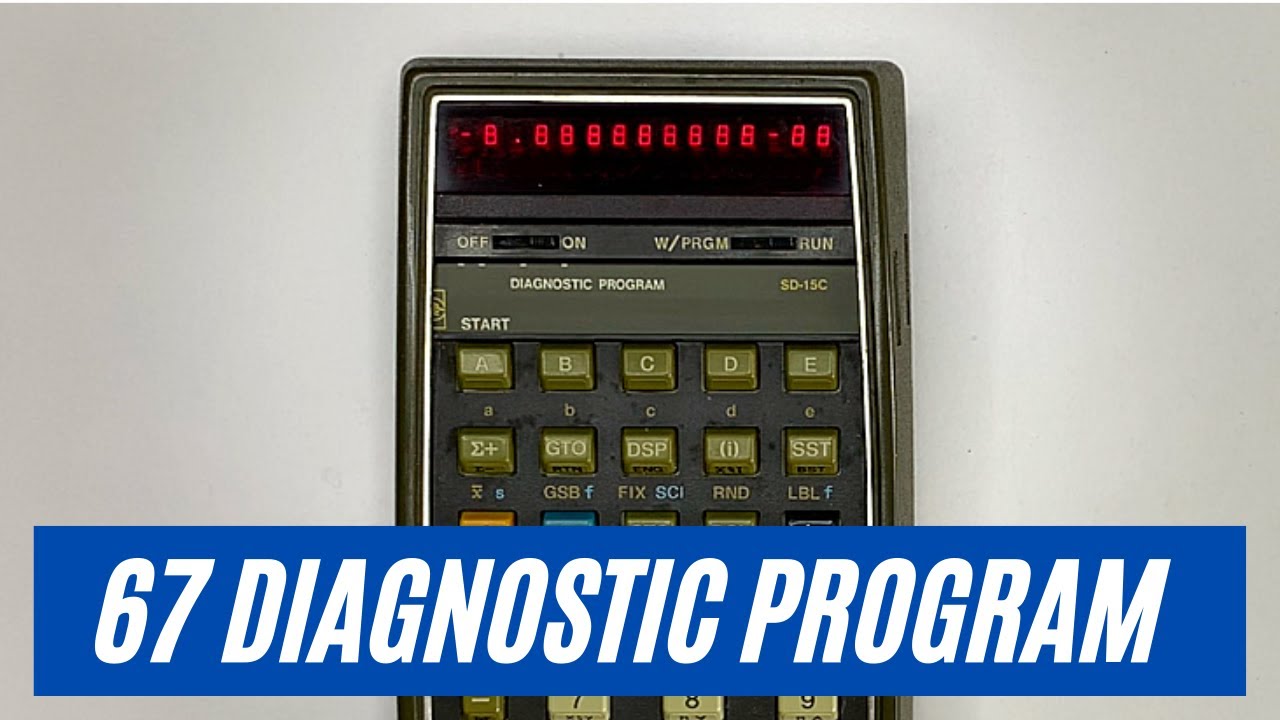 HP 67 Scientific Programmable Calculator Diagnostic Program SD-15C ...