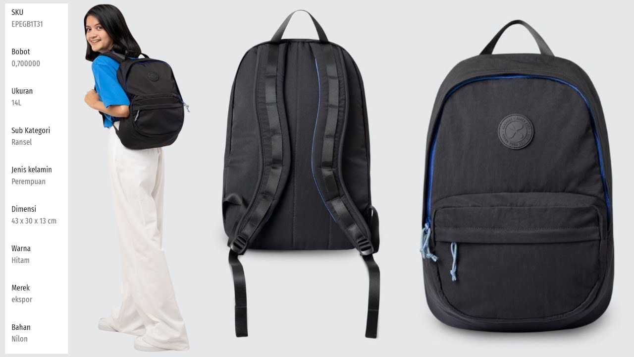 EXSPORT CLASSIC "RR01 1979" BACKPACK BLK L 14L || SKU#: 930004028 ...