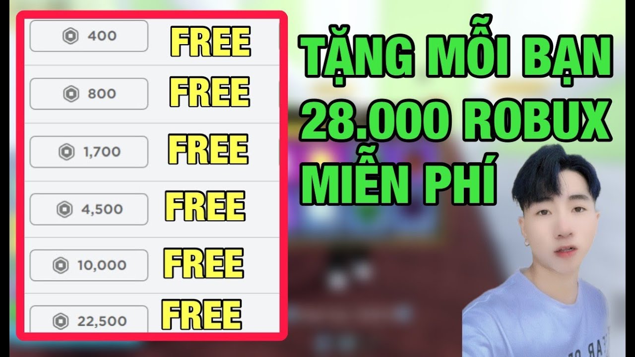 Roblox | Hôm Nay Anh Tặng Mỗi Bạn 28.000 Robux Miễn Phí.Nhớ Xem Hết ...