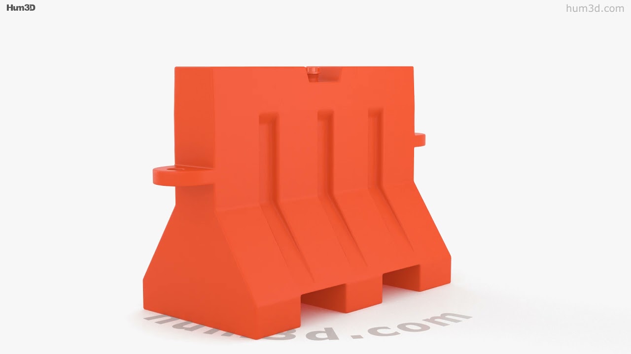 Portable Traffic Barrier 3D model by 3DModels.org - YouTube
